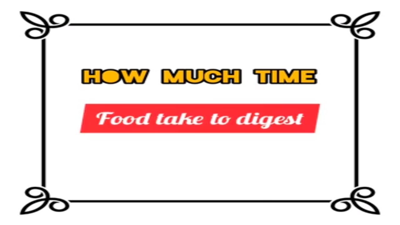 How much time food take to digest | Information about food digestion ...
