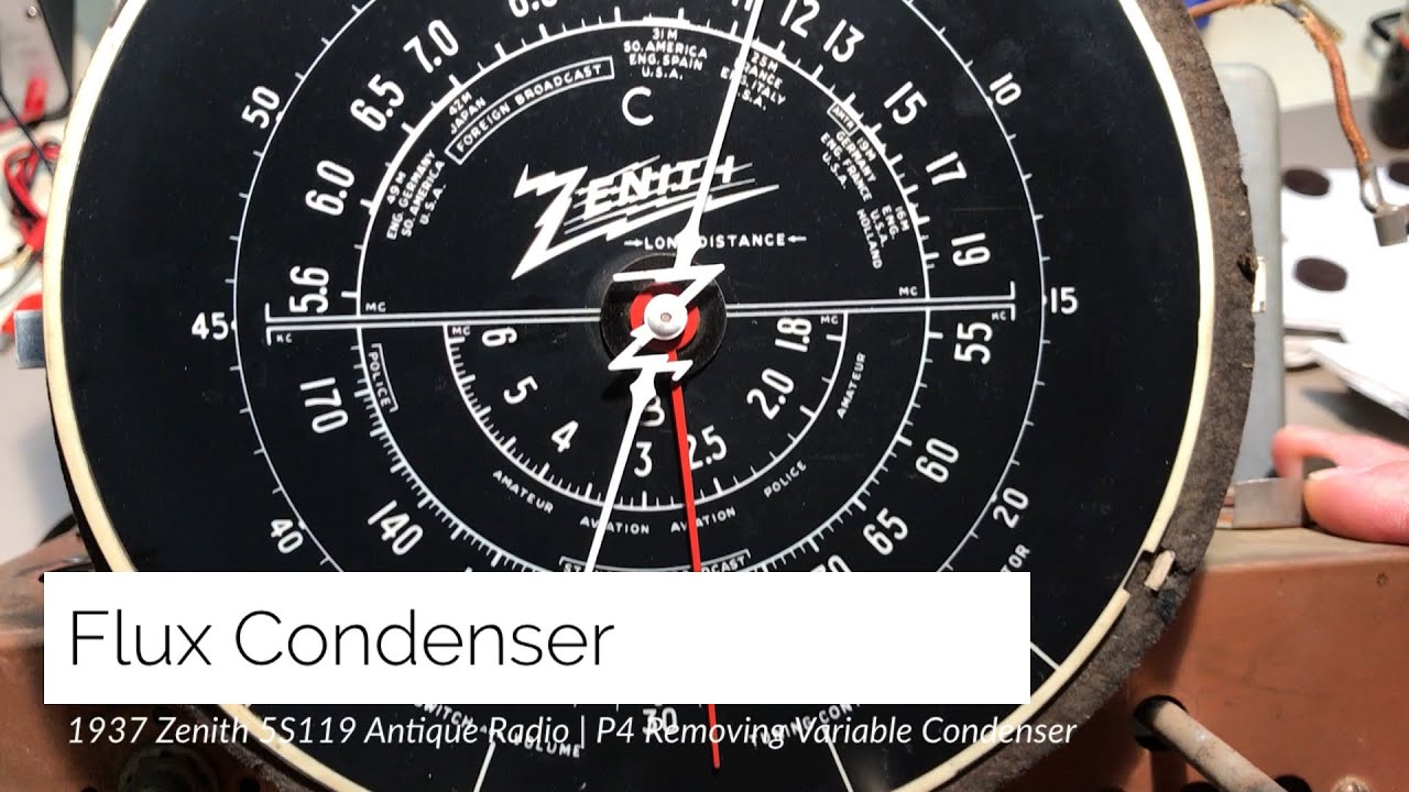 Zenith 5S119 Antique Radio | P4 Removing Variable Condenser - YouTube