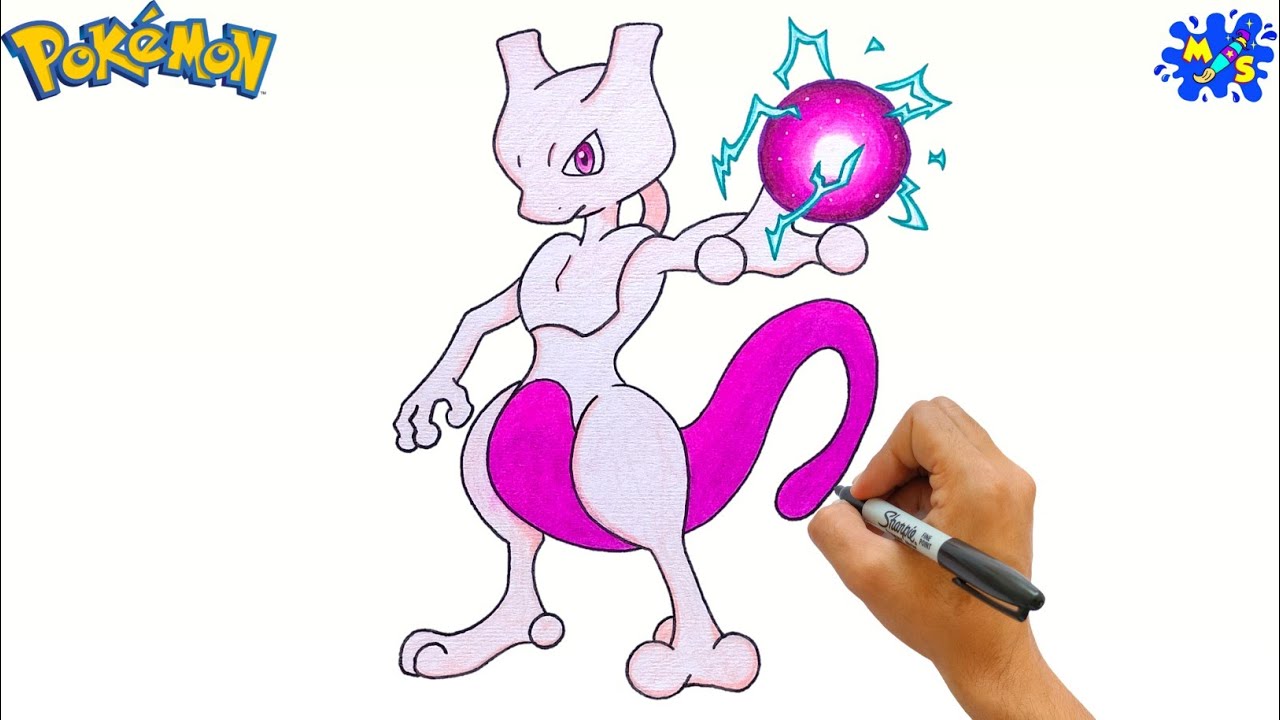 Pokemon Drawing || How to Draw Mewtwo Step by Step || Pokemon - YouTube