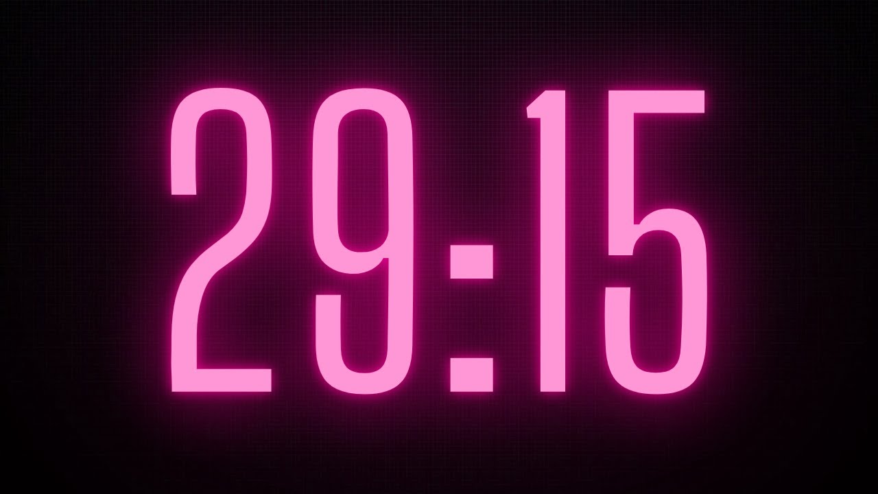 29 min 15 sec countdown timer relaxing videos - YouTube
