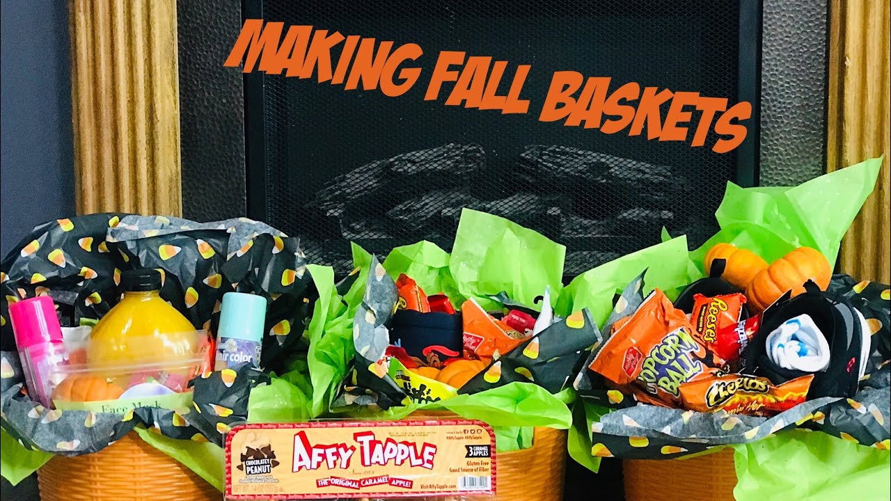 Making fall baskets for my kids! (Aka spooky baskets) - YouTube