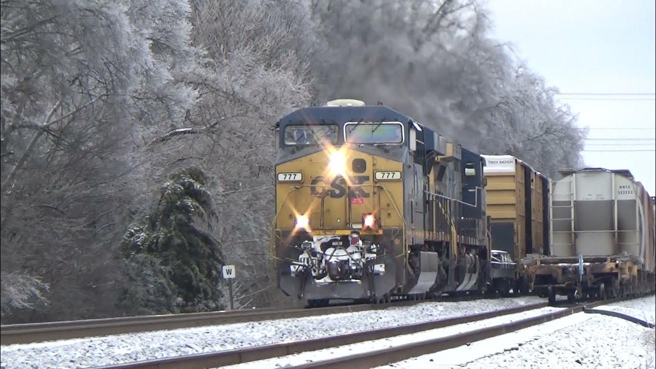 CSX ES44AH 777 w/ Nice K5HL Leads Manifest Q585-17 on 2/17/21 - YouTube
