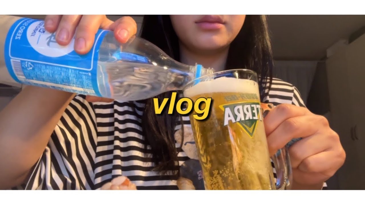 Vlog 잠은 포기해도 야식은 못 참아 여행가기 전의 일상 혼술 냉면 설렁탕 직장인 자취 다이어트 먹방 브이