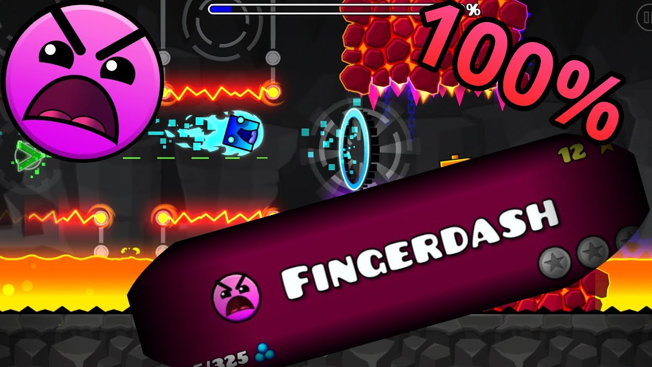 Geometry dash | Fingerdash 100% - YouTube