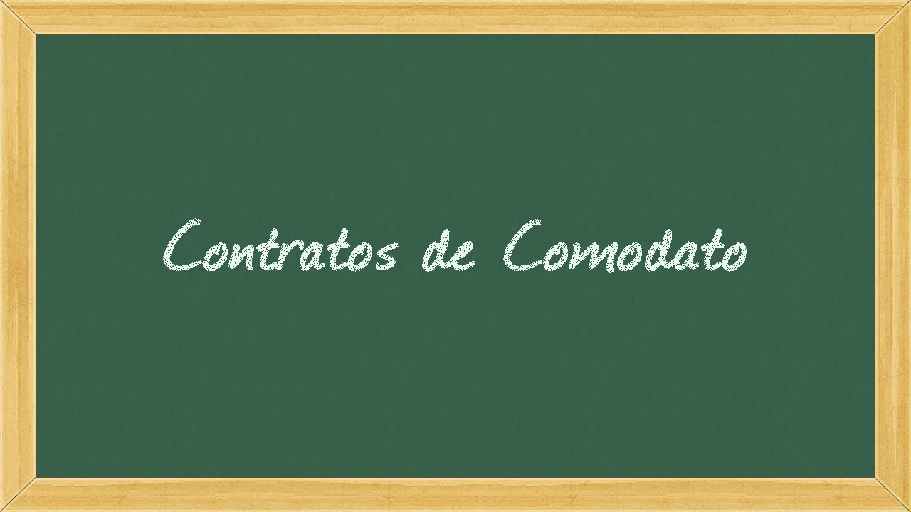 Contrato de Comodato - YouTube