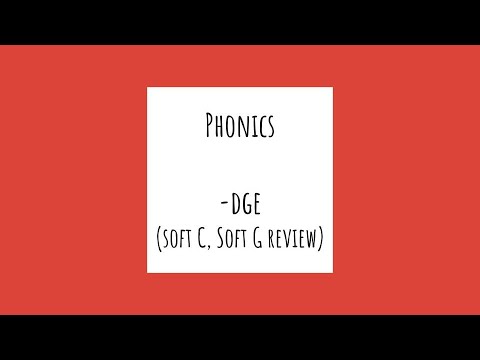 1 Phonics - dge with soft c, soft g review - YouTube