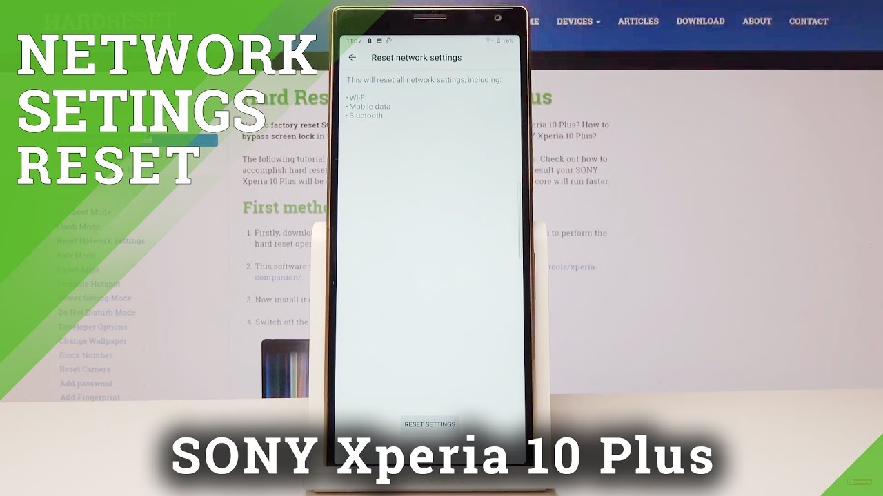 How to Reset Network Settings in Sony Xperia 10 Plus - Restore Network ...