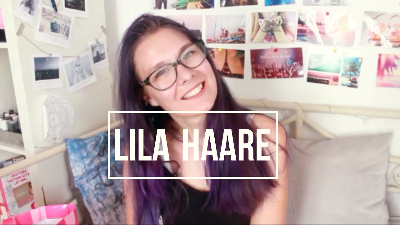 LILA HAARE mit DIRECTIONS! LILAC//LAVENDER/PLUM HAIR DYE - YouTube