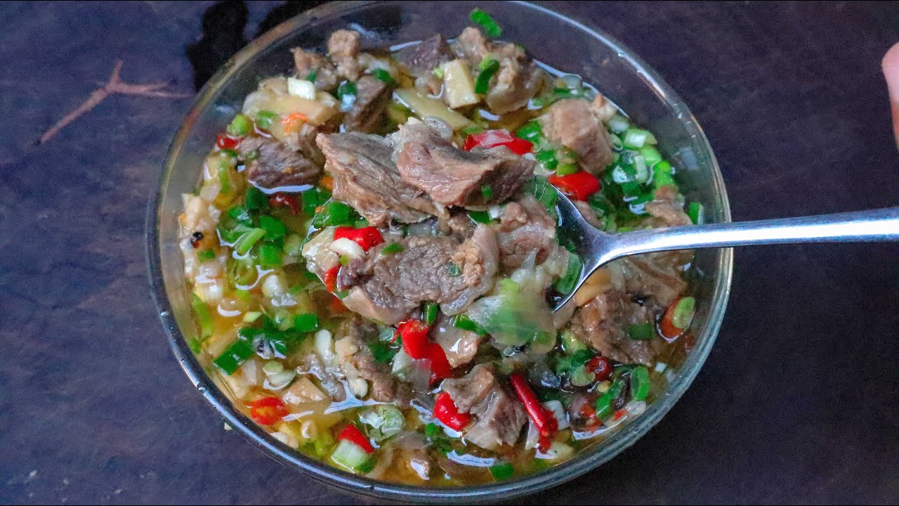 How To Cook Beef Hinalang - Beef Halang- Halang - YouTube