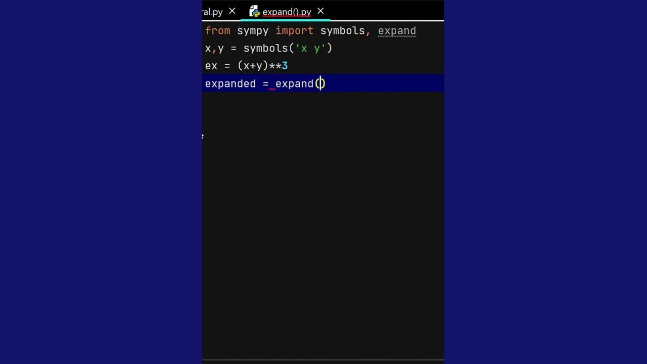 SymPy: Unleashing the Power of expand() Function for Simplifying Expressions" - YouTube