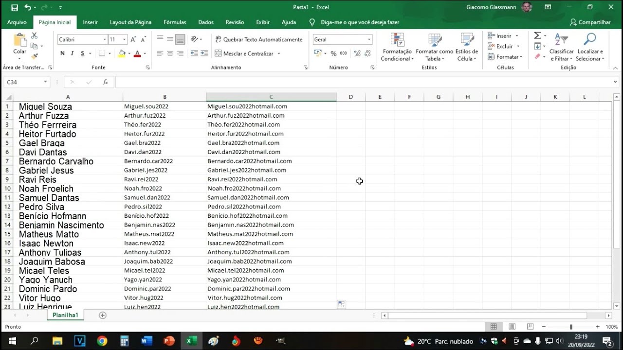 COMO CRIAR VÁRIOS E-MAILs EM POUCOS MINUTOS - YouTube