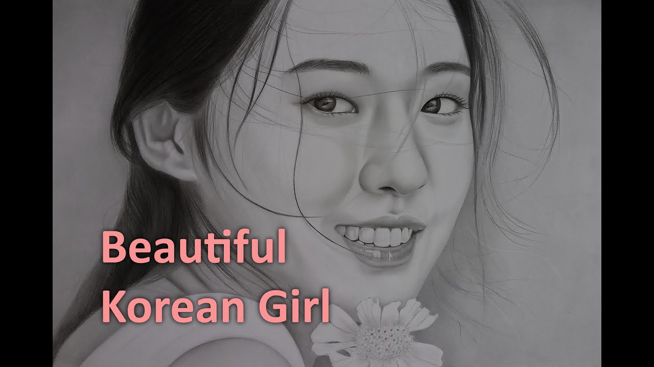 Korean Girl Pencil Drawing - YouTube