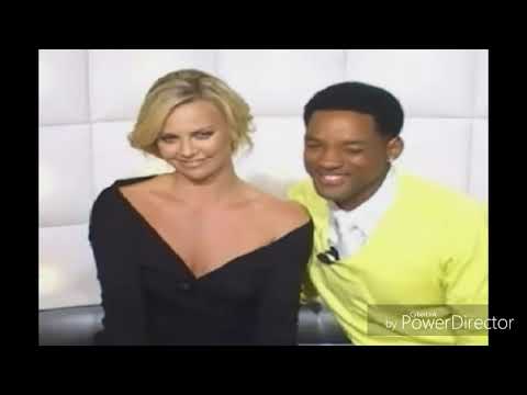 Charlize Theron kisses Will Smith