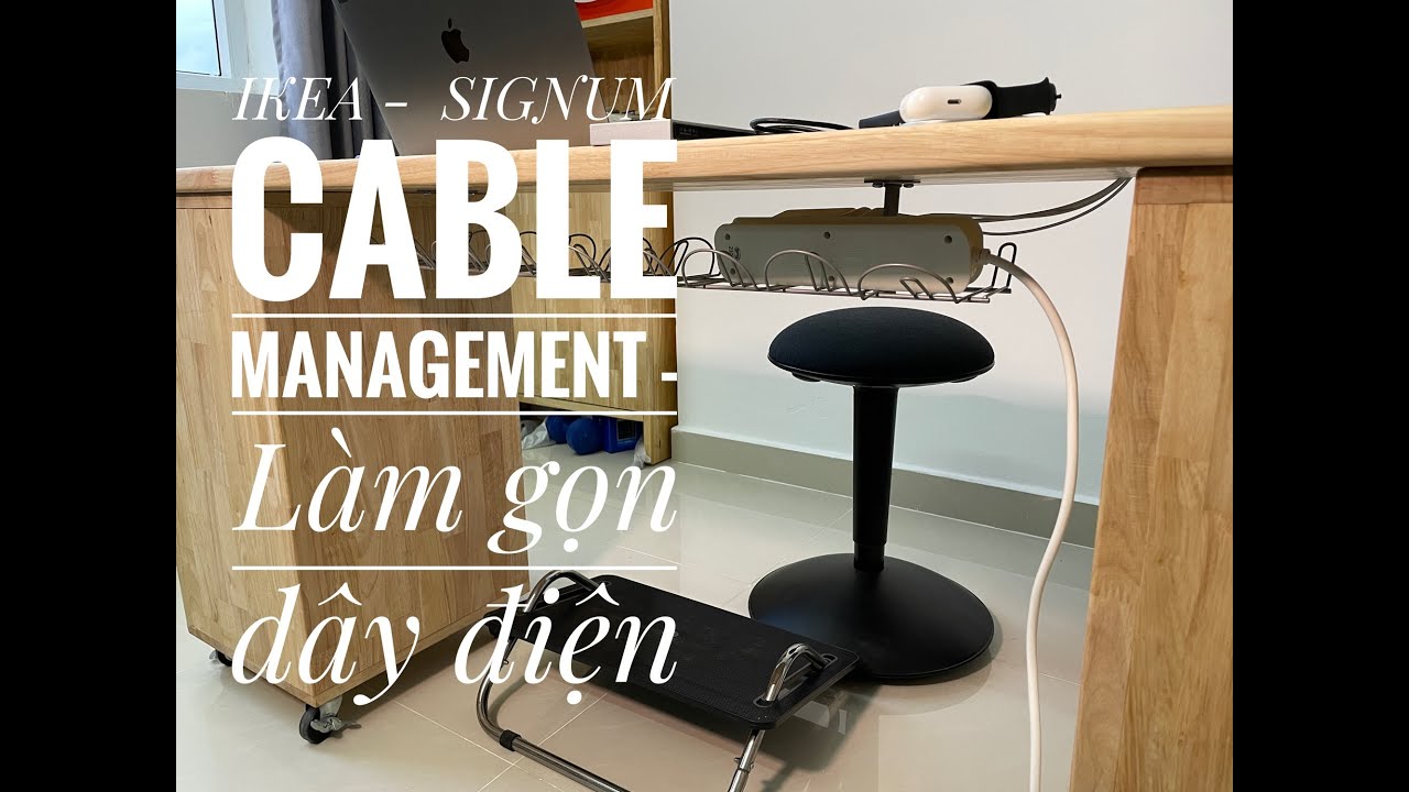 IKEA - SIGNUM Cable management - Làm gọn dây điện - YouTube