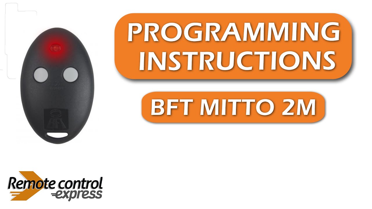 Programming my remote BFT MITTO 2M - YouTube