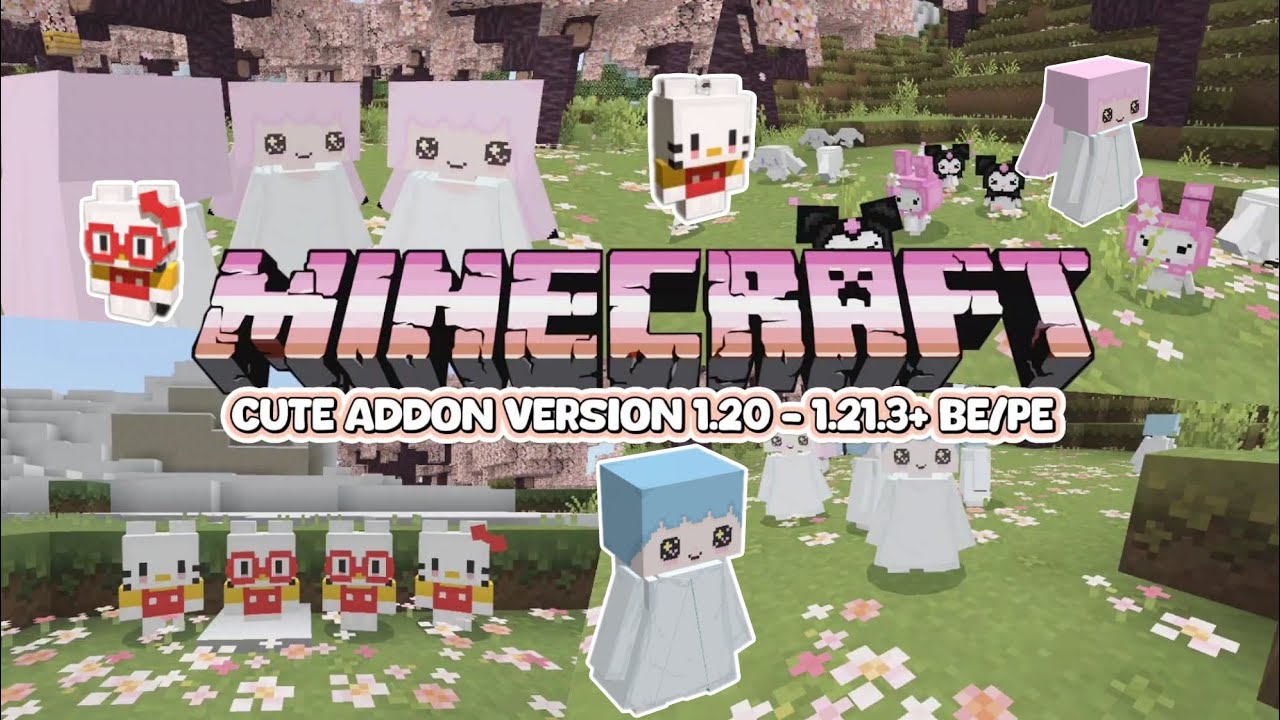 MINECRAFT BE ⊹ ࣪ ˖ 3 Cute Addons | Minecraft Version 1.20 - 1.21.3+ 🩷🍒🦋 ...