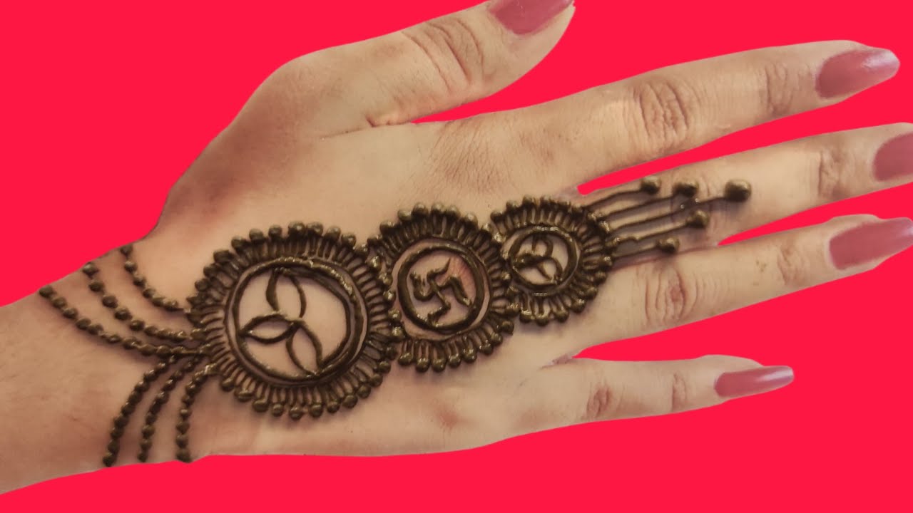 Diwali Mehndi design || easy full hand mehndi design for back hand ...