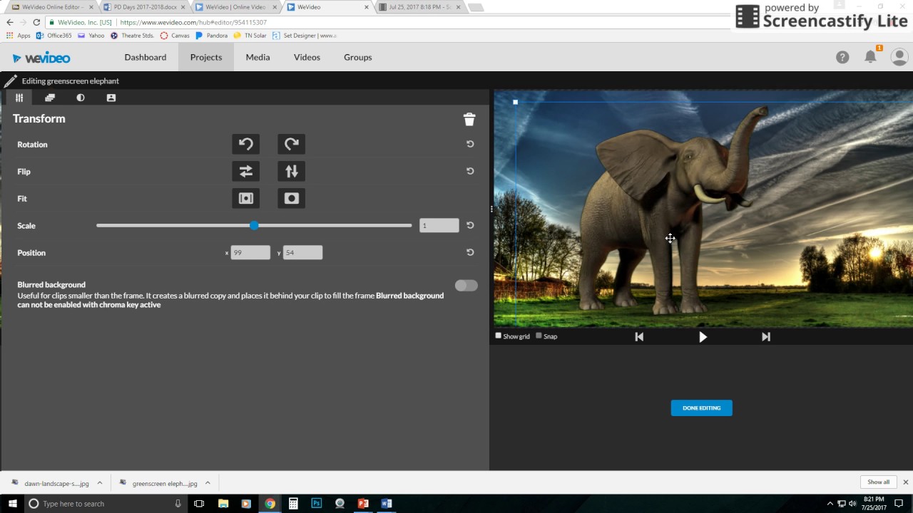 WeVideo - Greenscreen (chromakey) - YouTube