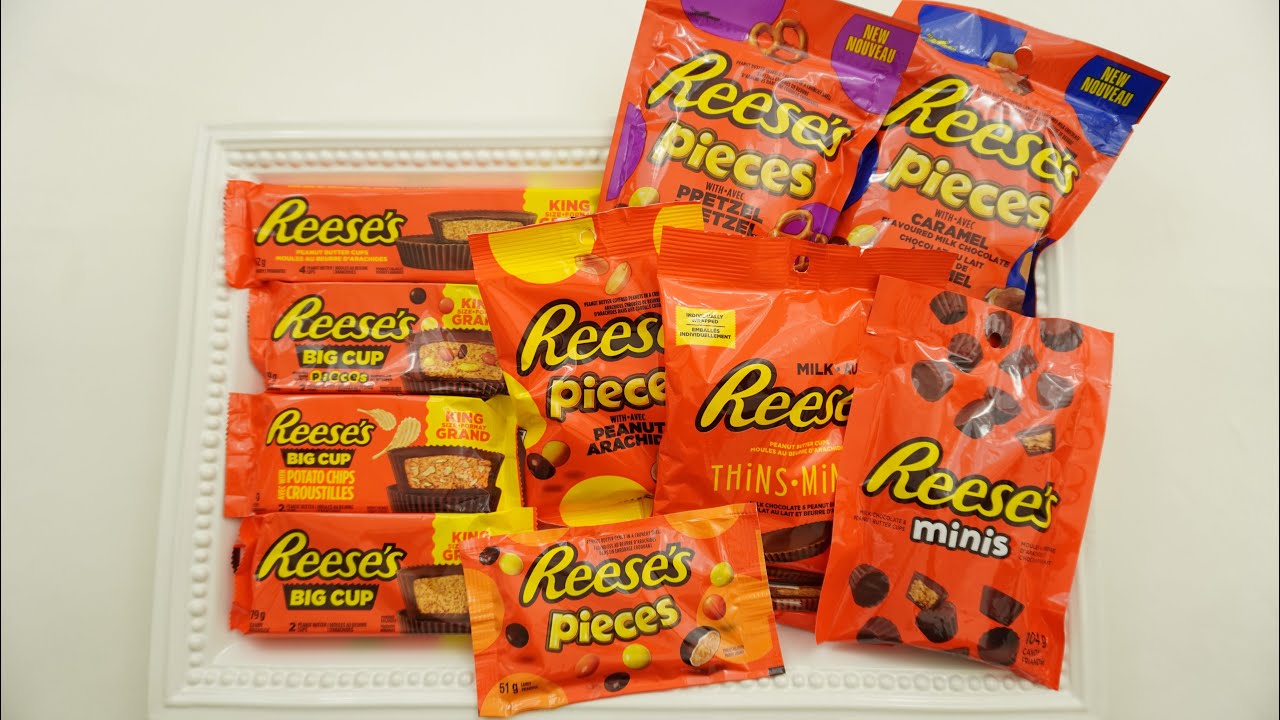 Different Flavored Reese's Unboxing + Tasting Chocolate Candies (ASMR ...