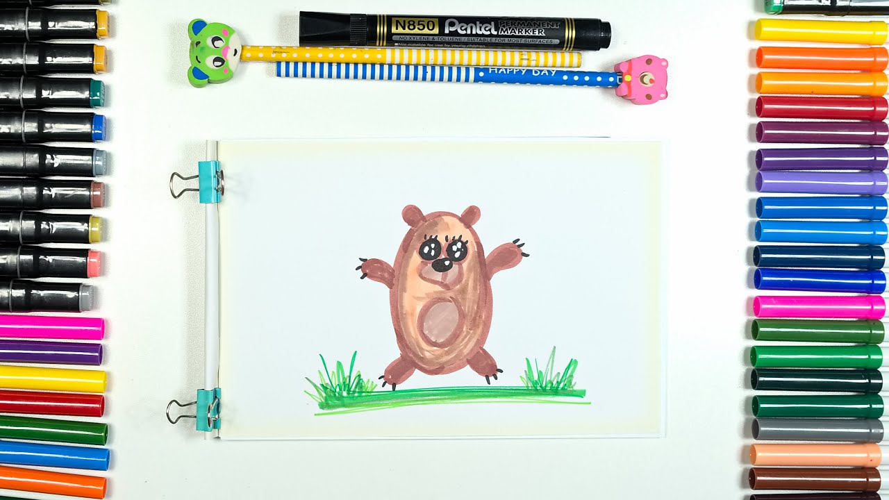How to Draw a Cute Bear Step by Step | Bear Drawing Easy - YouTube