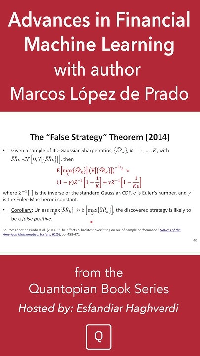 "Advances in Financial Machine Learning" with Marcos López de Prado Pt ...