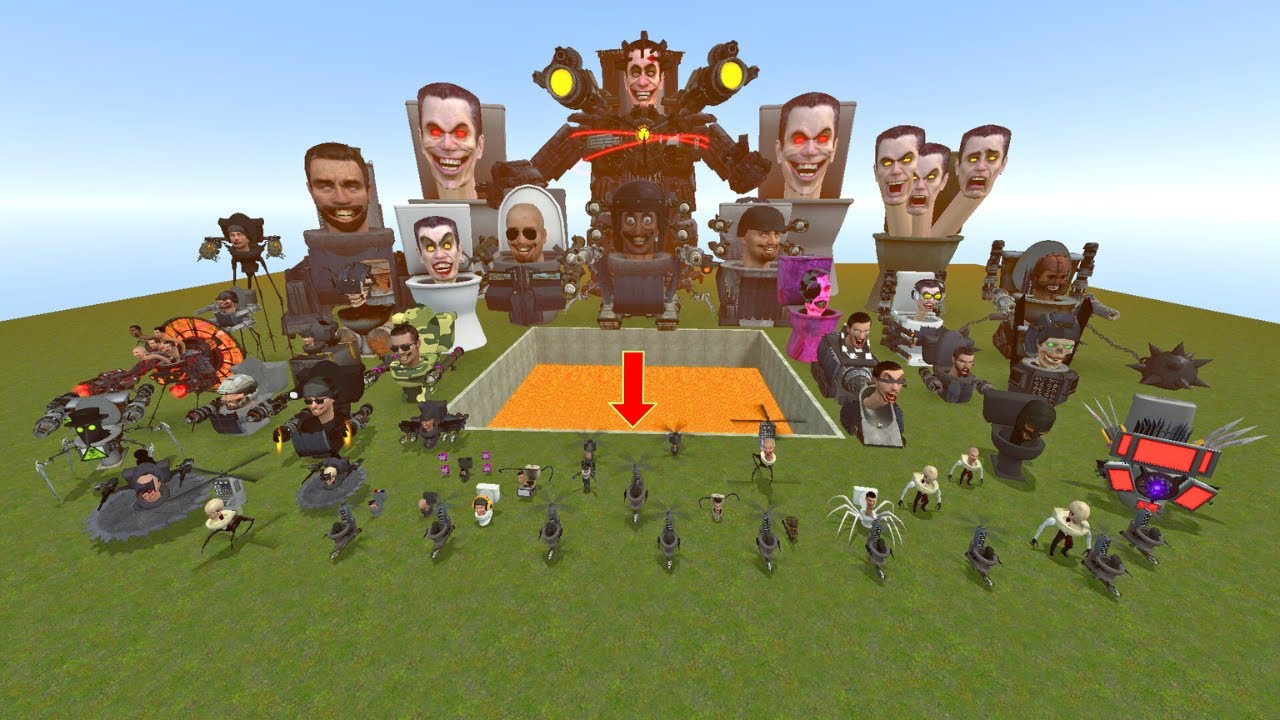 SPARTAN KICKS NEW SKIBIDI TOILET INFECTED Into THE LAVA PIT ! | Garry's ...