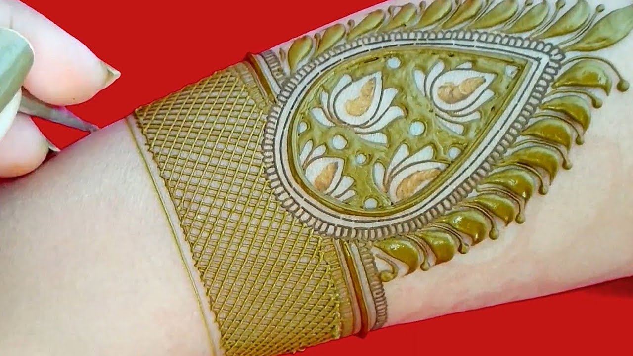 Arabic mehandi design l foral mehndi design l indo wester dubai style ...