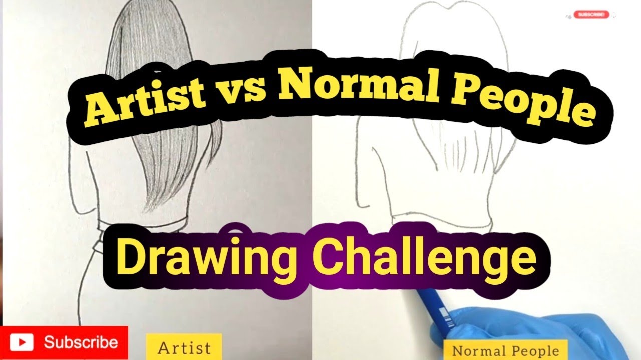 Artist vs Normal People drawing challenge / pencil drawing / recreation ...