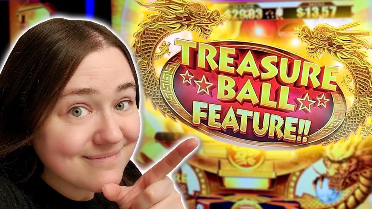 🟡🟡 She got TWO Golden BALLS!!! 🐉Treasure Ball Slot Machine Features and ...