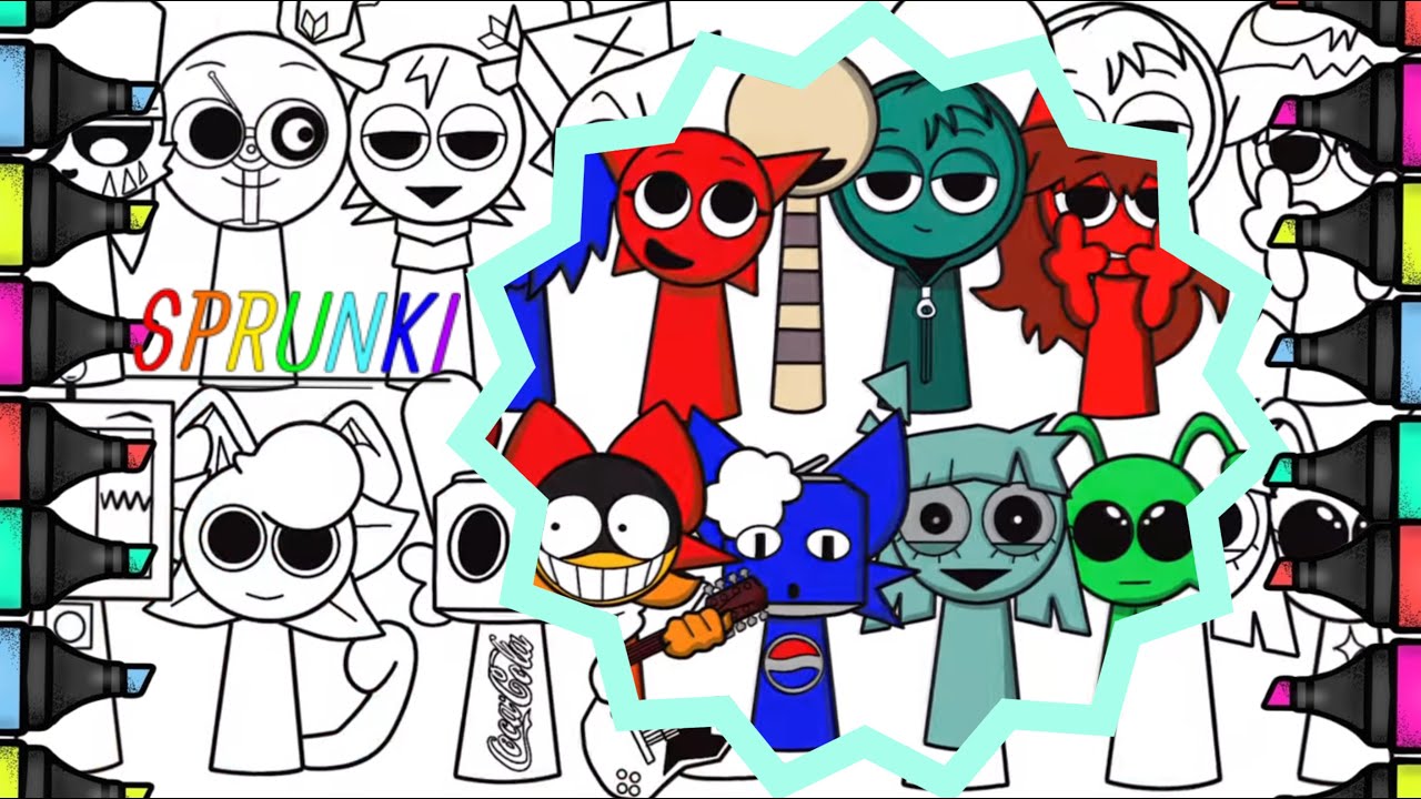 New Coloring Pages Sprunki Retake 🤩🤗 #sprunki #sprunkiphase # ...