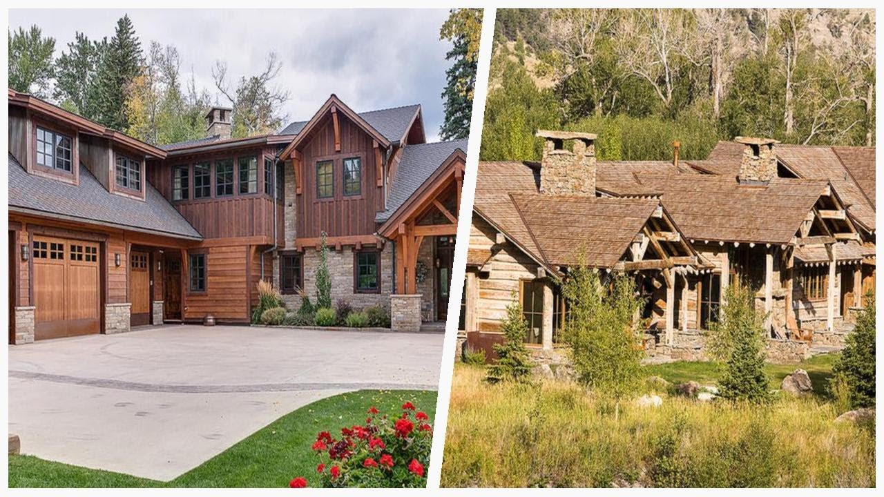75 Large Rustic Exterior Home Design Ideas You'll Love 😊 - YouTube