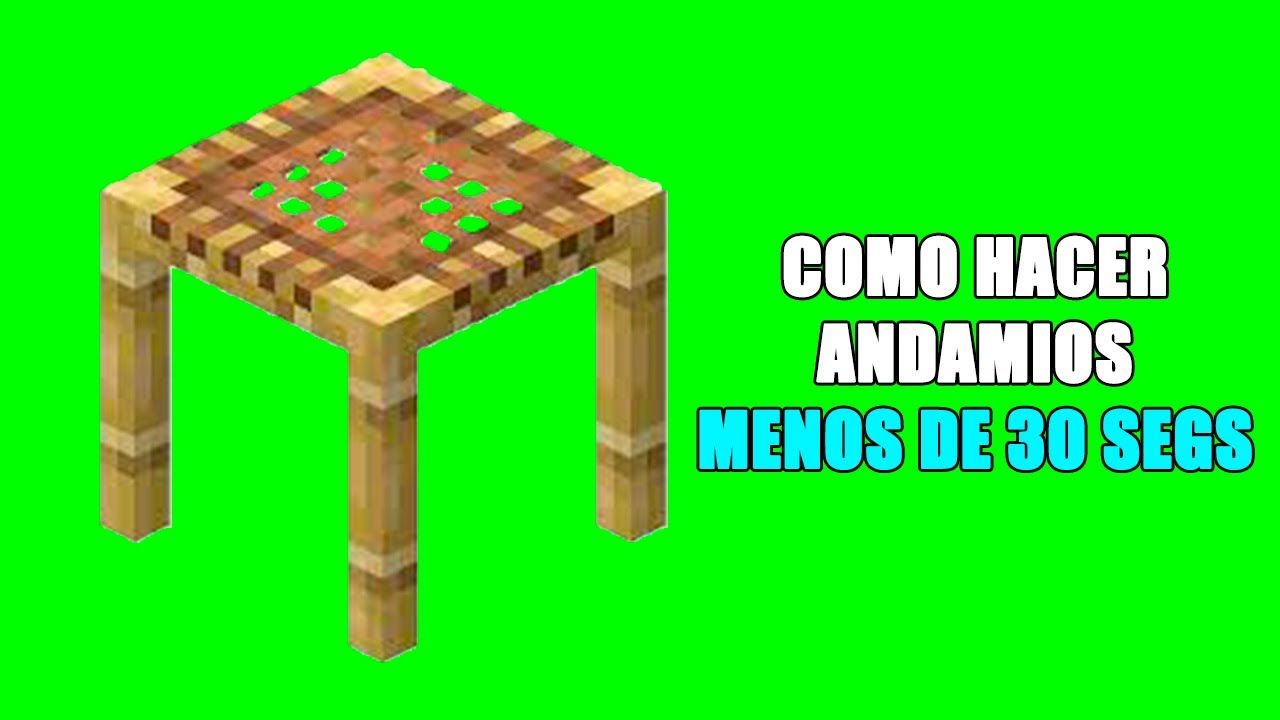 Como HACER ANDAMIOS en MINECRAFT. MENOS DE 30 SEGUNDOS!! - YouTube