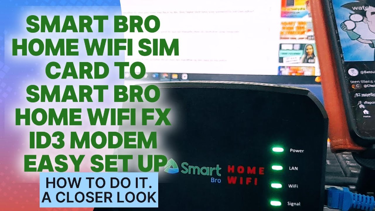 PAANO/HOW TO SET UP SMART BRO HOME WIFI SIM CARD TO SMART BRO HOME WIFI ...