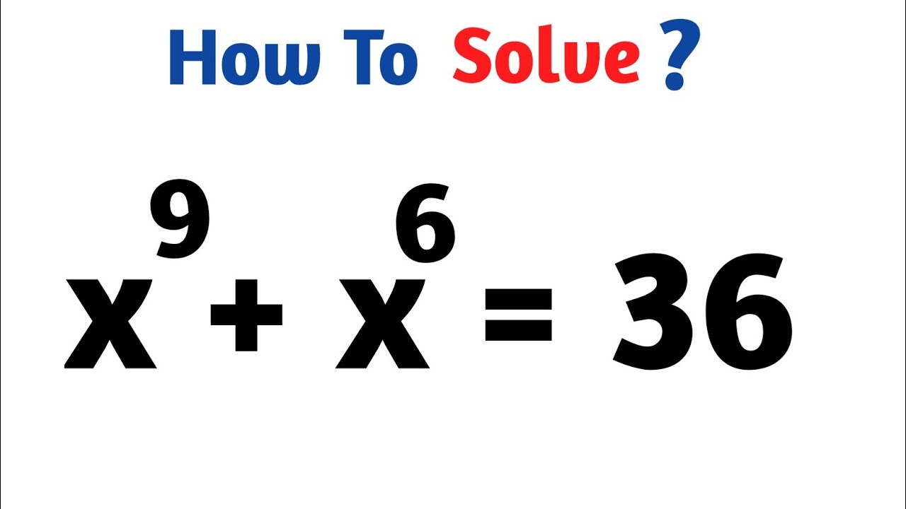 A Nice Math Olympiad Question •x=? | Math Olympiad problems - YouTube