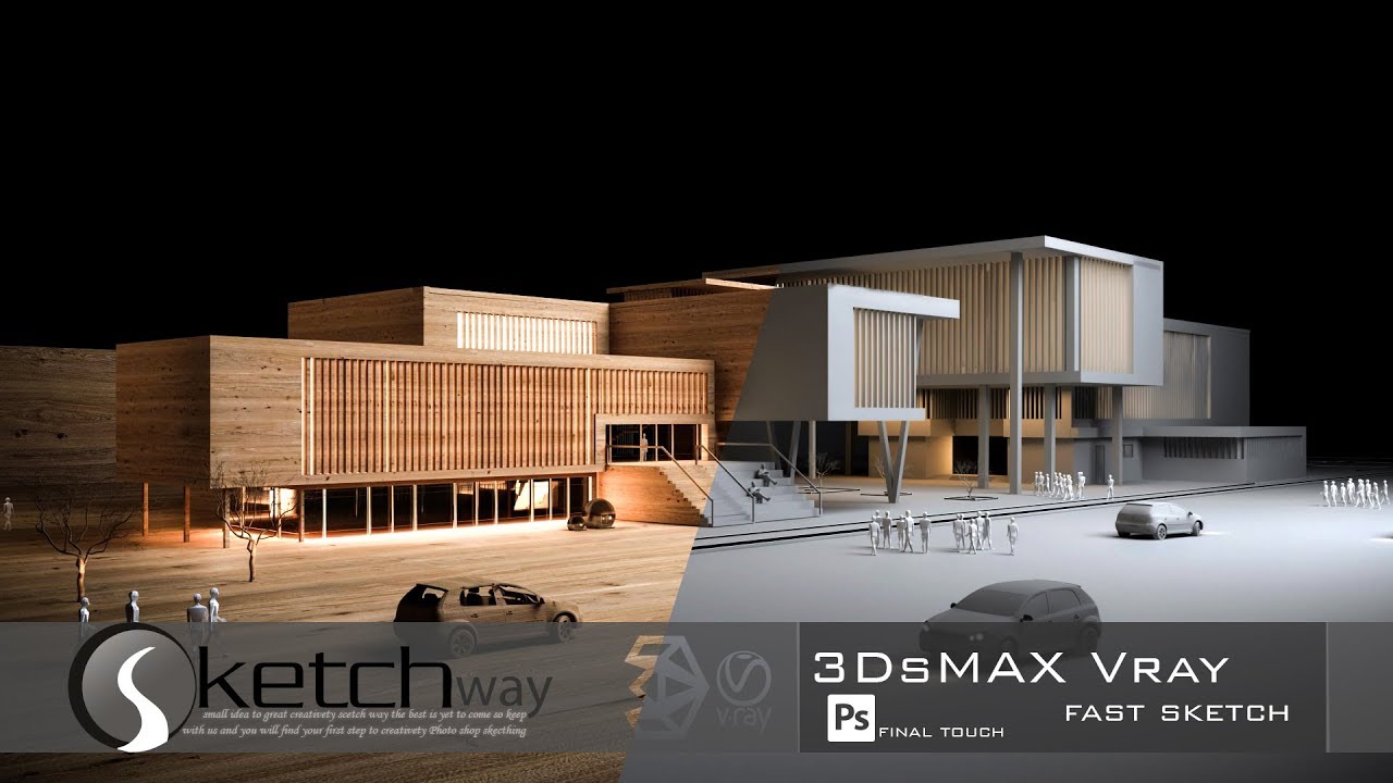 Maquette render .lighting. material _3DsMAX VRay _photoshop final touch ...