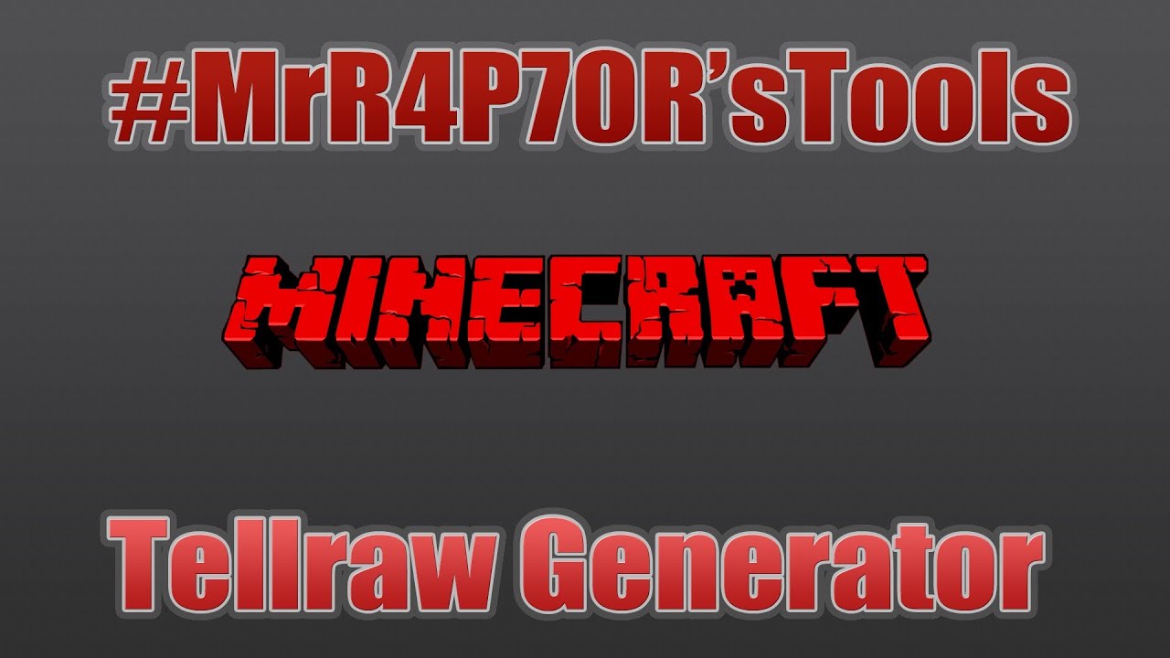 Présentation MrR4P70R's Tools Tellraw Generator - YouTube