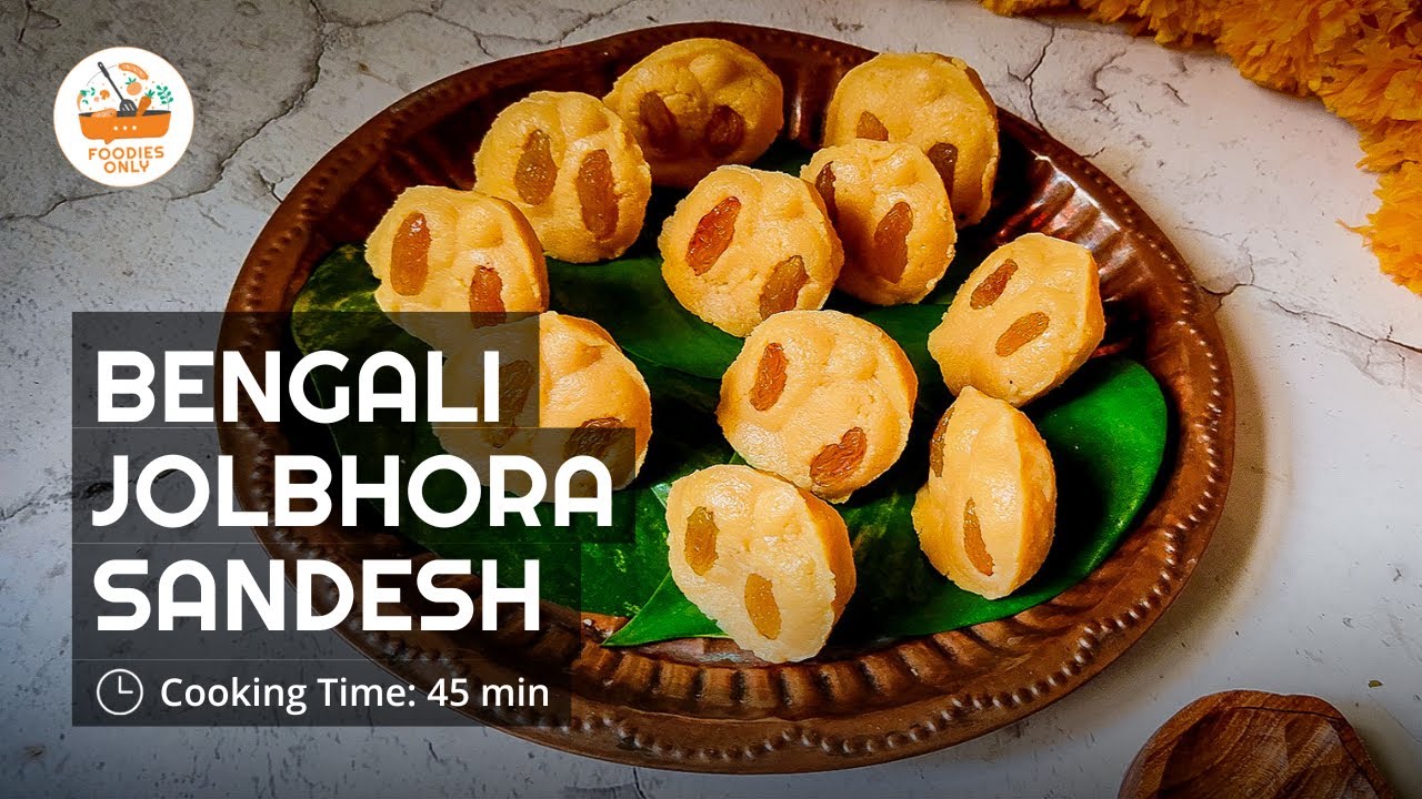 Jolbhora Gur Taalsans Sandesh 🥟 | Bengali Mithai Recipe with Chena and ...