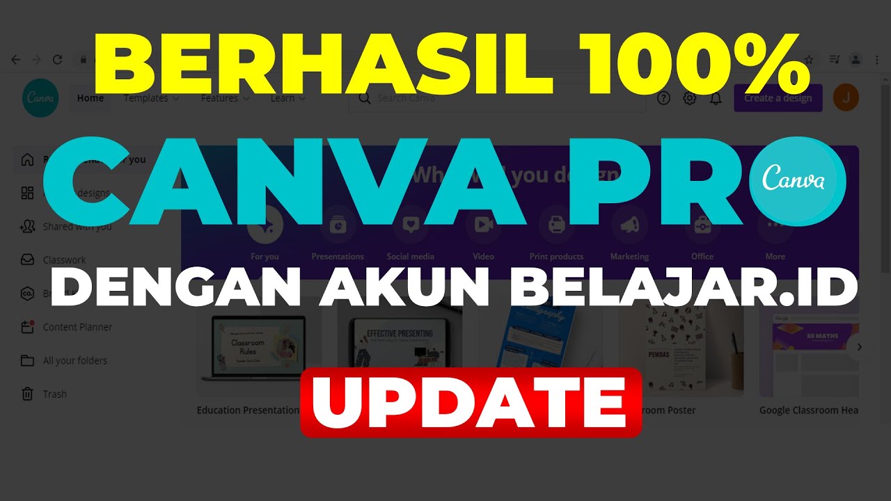 Cara Daftar Canva Pro Dengan Akun Belajar - Canva Pro Dengan Akun ...