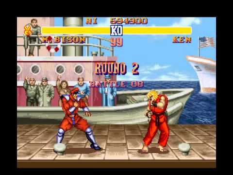 SFII World Warrior SNES - M.Bison W/ Correct Punch FX - YouTube