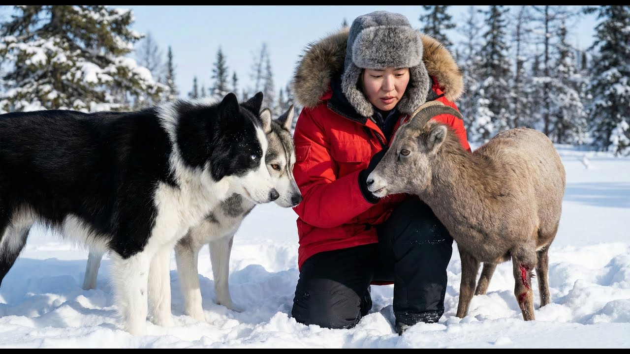 She saved an adult snow ram trapped on a cliff, gravity nearly won that ...
