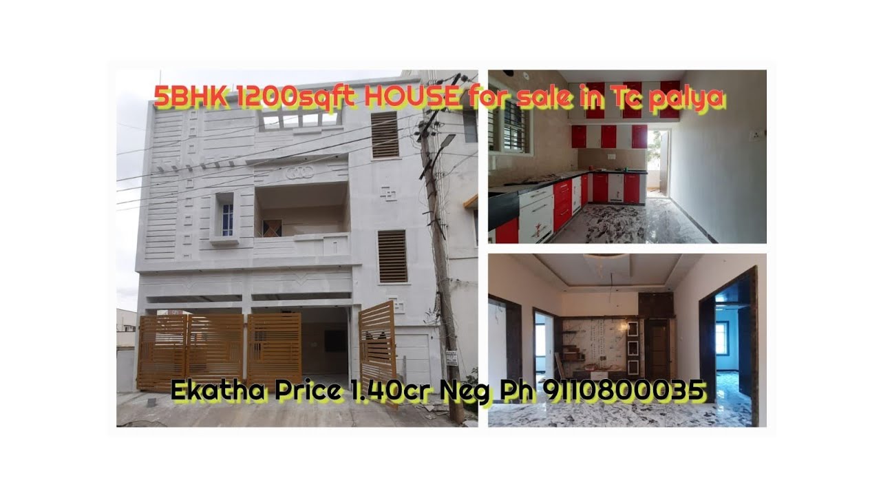 5BHK HOUSE FOR SALE 1200SQ FT IN TC PALYA PRICE 1. 40CR NEG PH ...