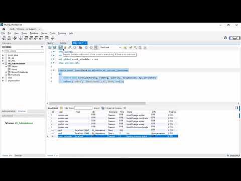 Membuat Events MySQL Workbench - YouTube