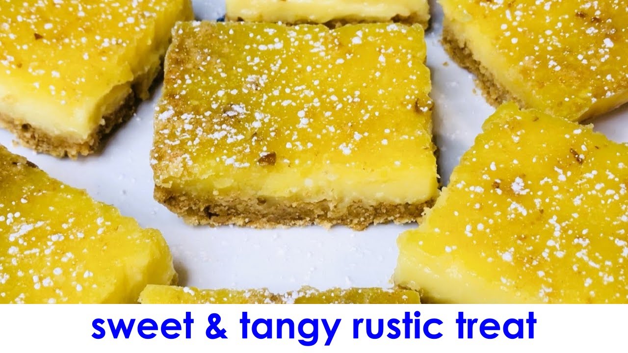 LEMON BARS with Graham Cracker Crust | Rustic LEMON SQUARES - YouTube