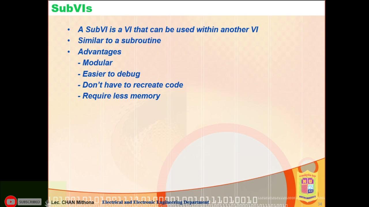 Lecture 3: Create SubVIs in Labview - YouTube