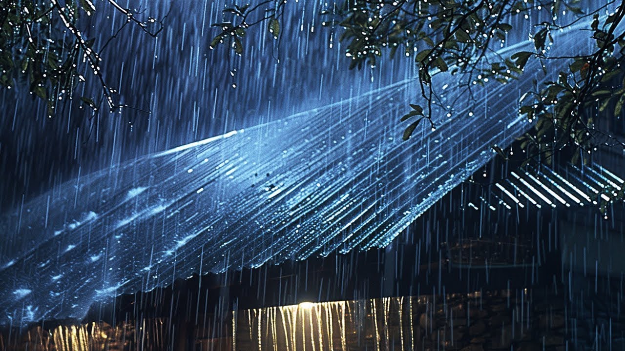 Fall into Sleep in 3 Minutes with Heavy Rain & Thunder Intense Sounds ...