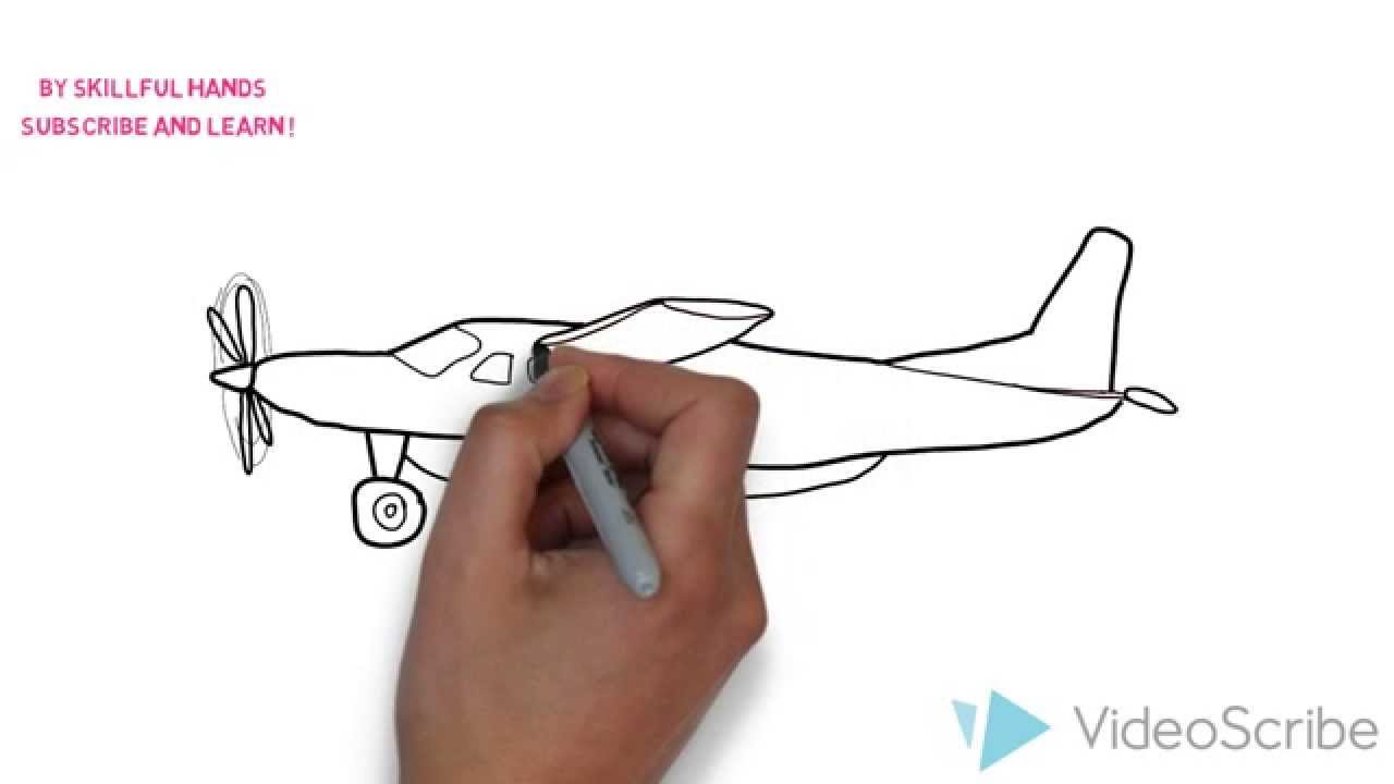 How to Draw a Private airplane / Как нарисовать Частный самолет - YouTube
