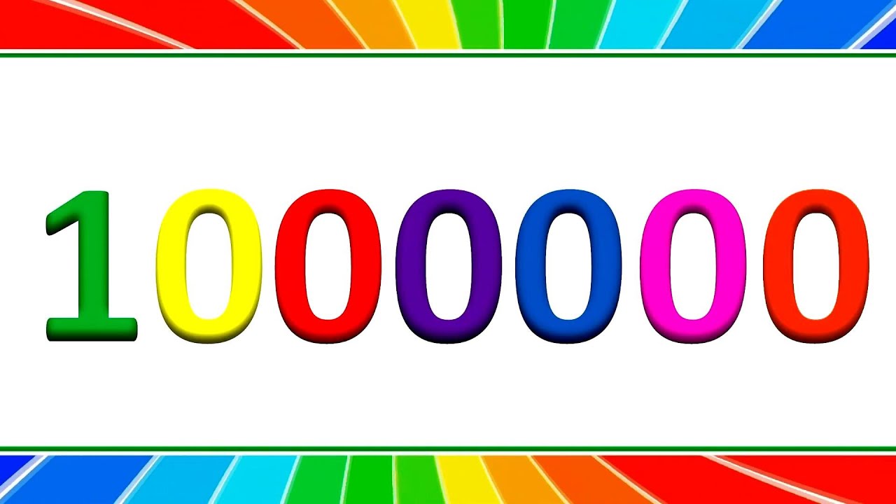 Numbers 1 to 1000000 Números de 1 a 1000000 1から1000000までの数字 从1到1000000的 ...