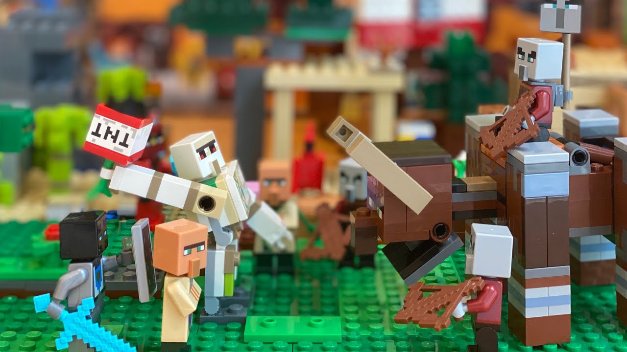 🍖LEGO MINECRAFT: Villager & Pillager - Speed Build - YouTube
