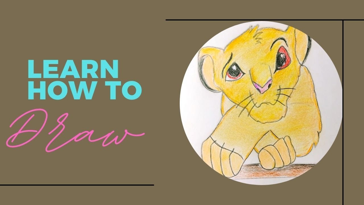 Lion King Simba cute and easy #lionking #drawing #simba - YouTube