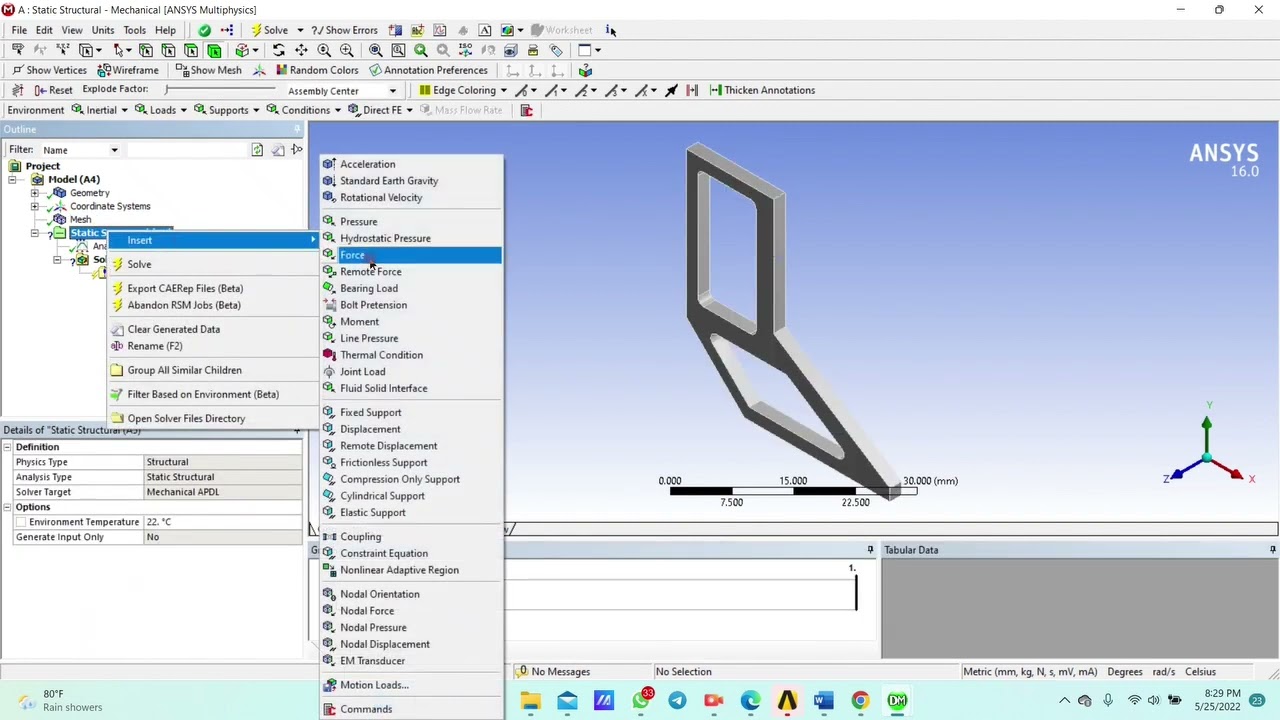 Lanjutan Tutorial Ansys-Topology Optimization-L-Shaped-Structure-Shape ...
